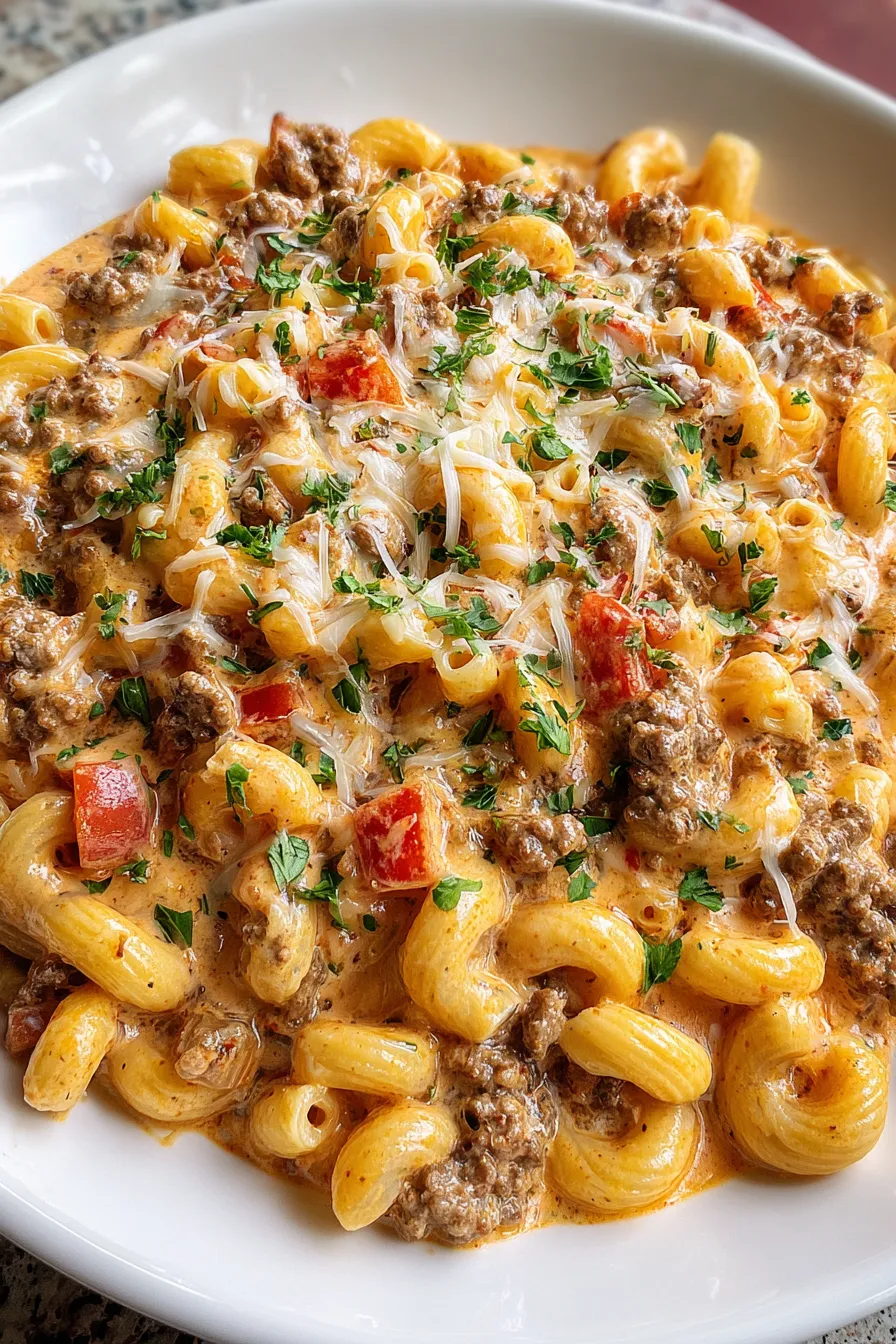 Creamy Rotel Pasta with Ground Beef – Julian Recipes