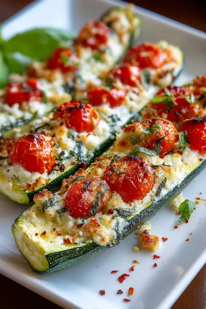 Cheese Stuffed Zucchini Boats – Julian Recipes