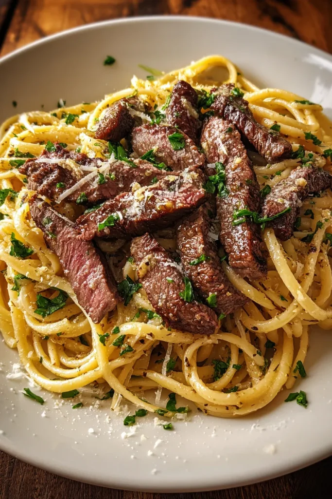 Beef and Garlic Butter Pasta – Julian Recipes