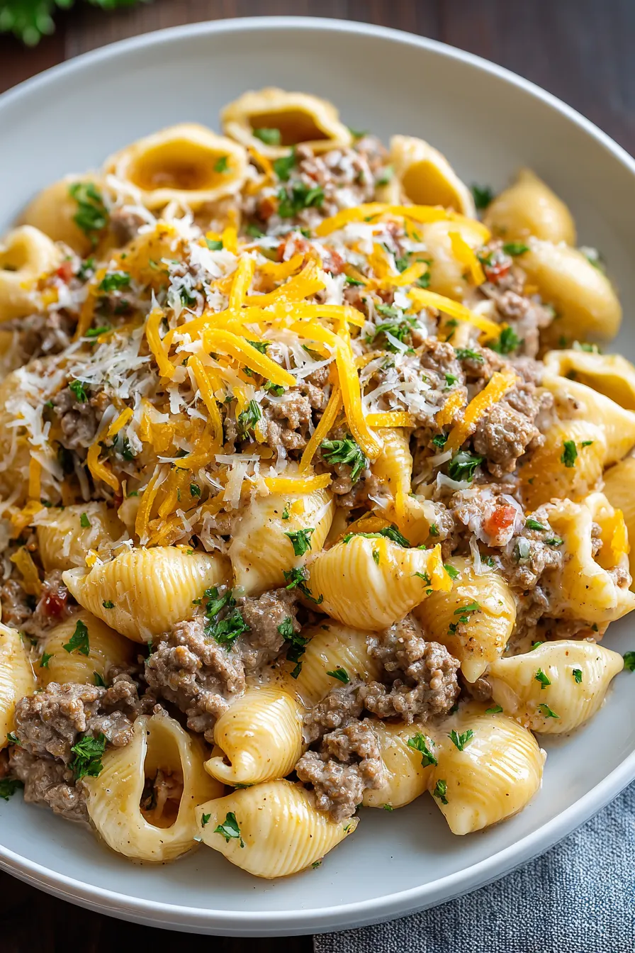Creamy Beef and Shells – Julian Recipes