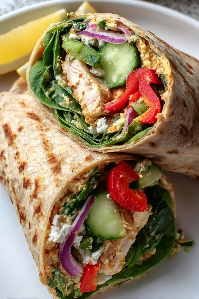 Healthy Chicken & Hummus Veggie Wraps – Julian Recipes