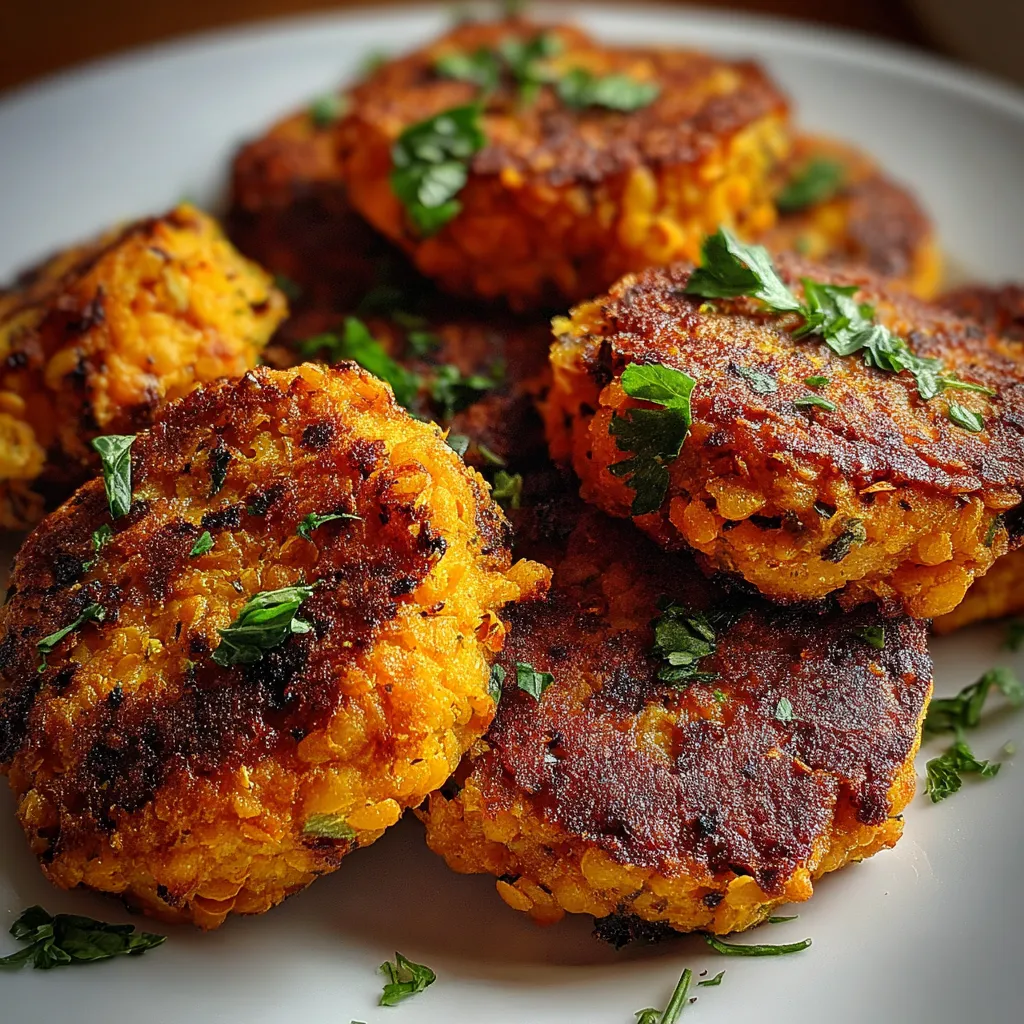 Crispy Sweet Potato & Red Lentil Patties – Julian Recipes