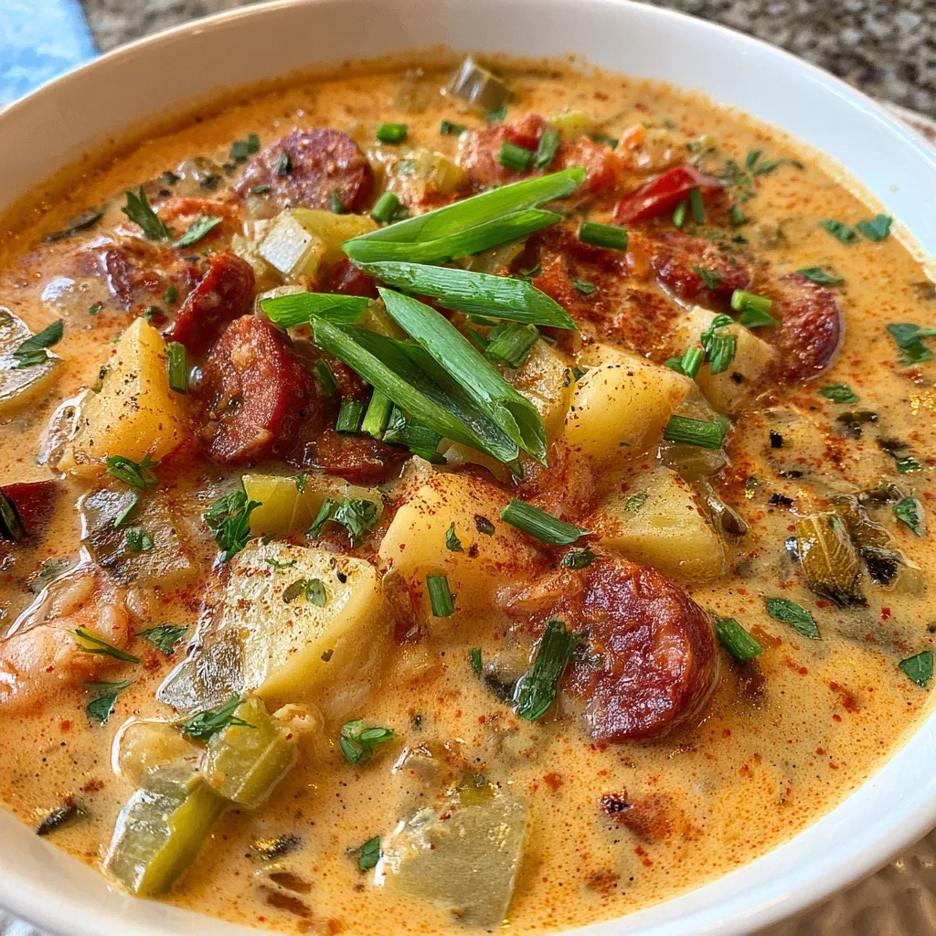 Creamy Cajun Potato Soup with Andouille Sausage – Julian Recipes