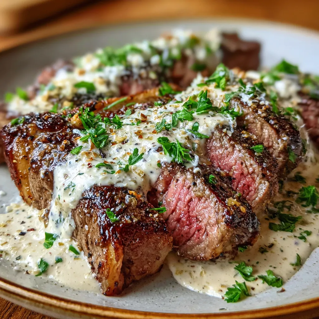 Garlic Butter Steak with Parmesan Cream Sauce – Julian Recipes